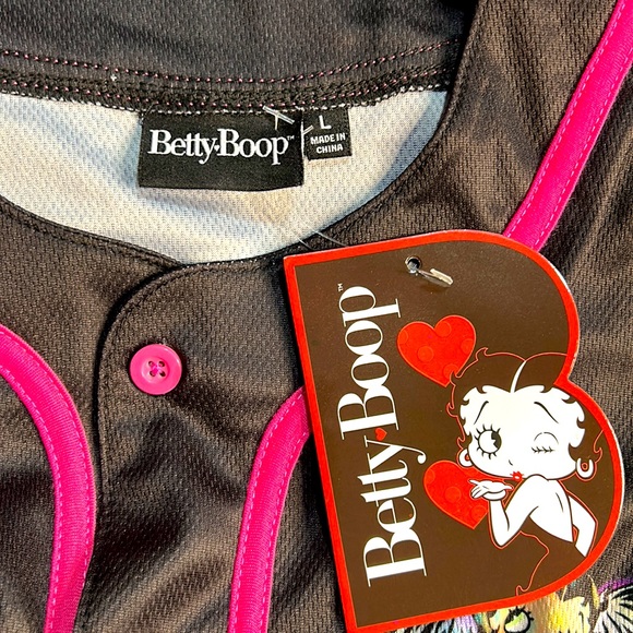 Betty Boop | Tops | Betty Boop Graphic Jersey Shirt Born To Rise | Poshmark